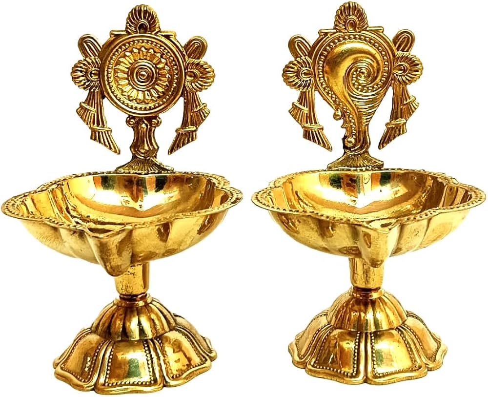 Brass Deepam Shanku Chakra – (All Models) – Vizag Party Shop