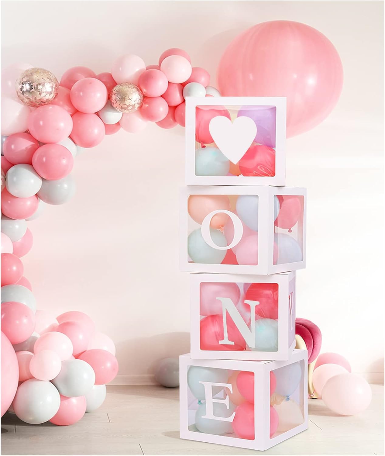 Balloon Boxes Transparent – 4pcs (ASSORTED) – Vizag Party Shop