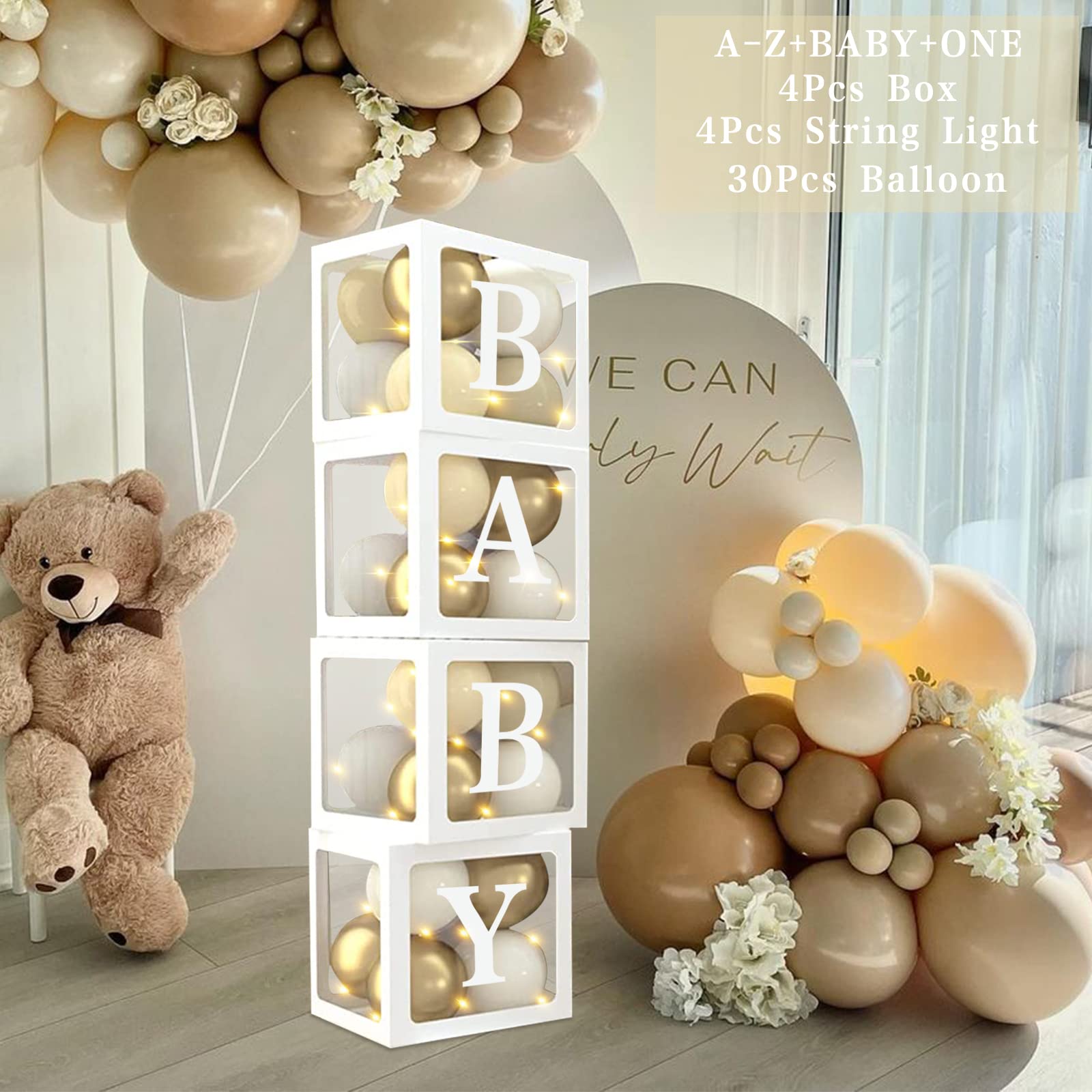 Balloon Boxes Transparent – 4pcs (ASSORTED) – Vizag Party Shop
