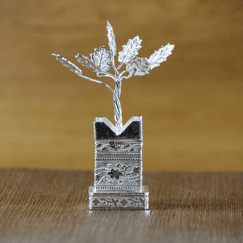 Tulasi Kota Regular 4″ inch – German Silver – Vizag Party Shop