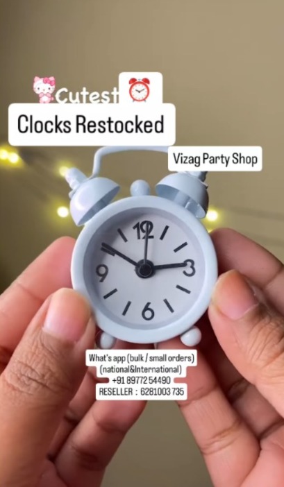 Miniature Mini Alarm Clock ANALOG Table decor – Vizag Party Shop