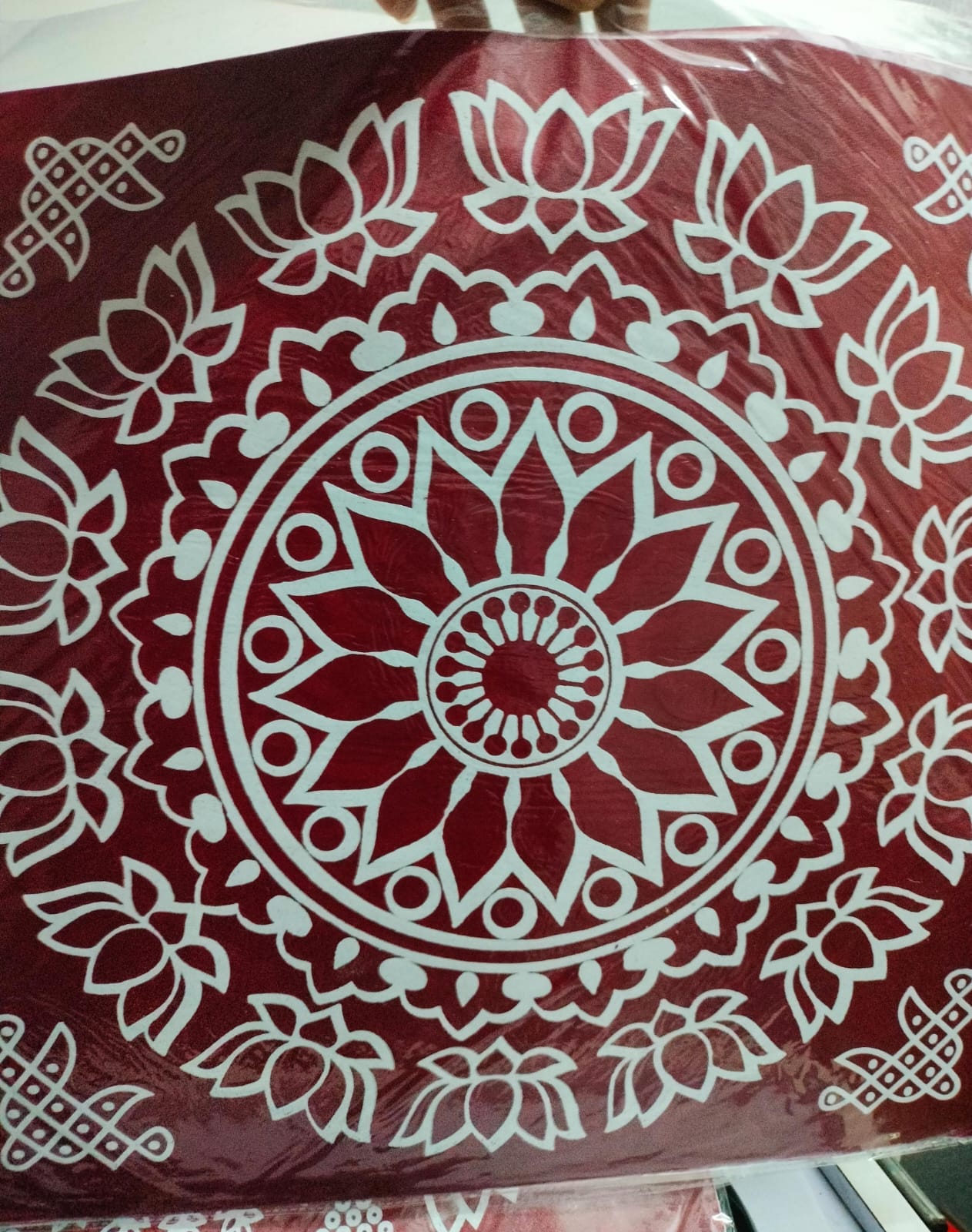 Muggu Floor Stickers Brown Assorted 15″15″ (Set of 10pcs) – Vizag Party ...