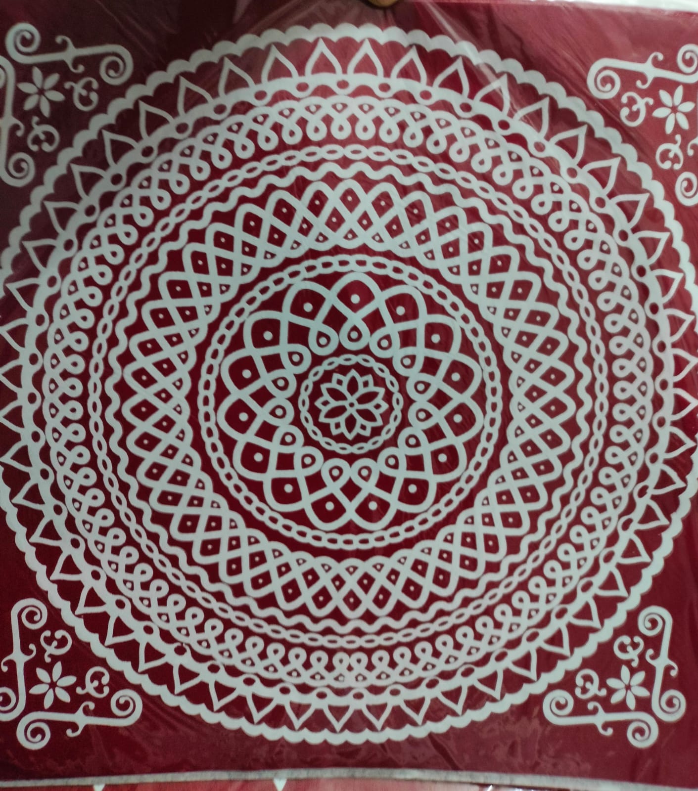 Muggu Floor Stickers Brown Assorted 15″15″ (Set of 10pcs) – Vizag Party ...