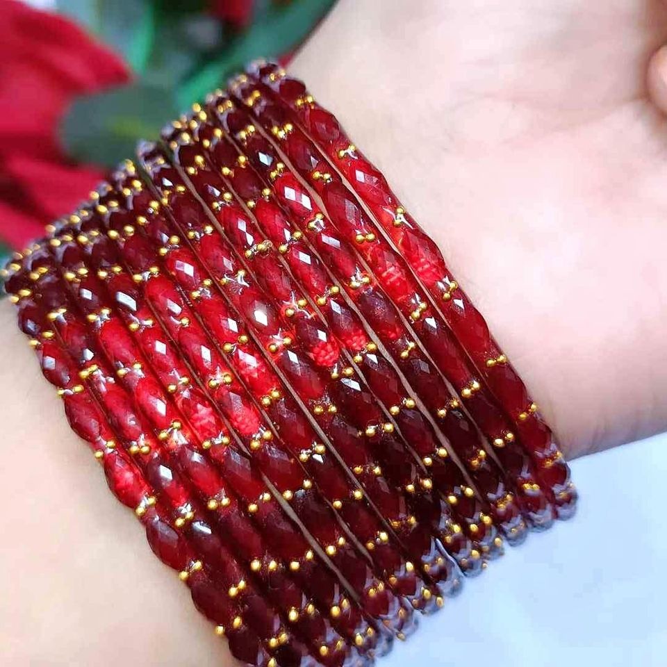 Rain Drop Water Glass Bangles Assorted – (All Sizes) – Vizag Party Shop