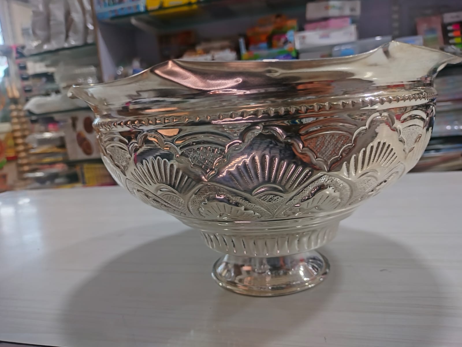 Phulpati with Stand 8″inch – German Silver – Vizag Party Shop