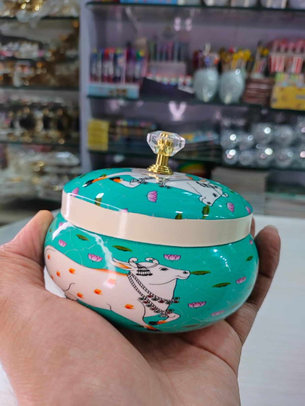 Pichwai Enamel Matka -(jar matki 592) – Vizag Party Shop